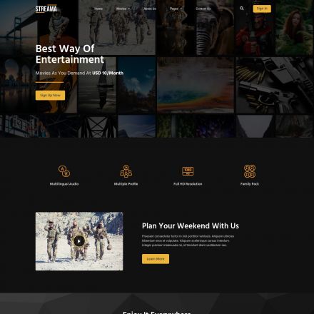 ThemeForest Streama v1.0.21 [38269453] - Streaming service template for ...
