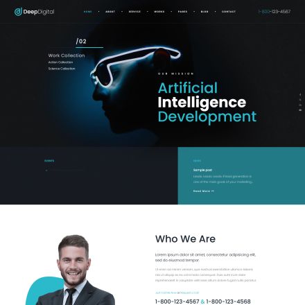 ThemeForest DeepDigital v1.0.2 [21962731] - Web design agency template ...
